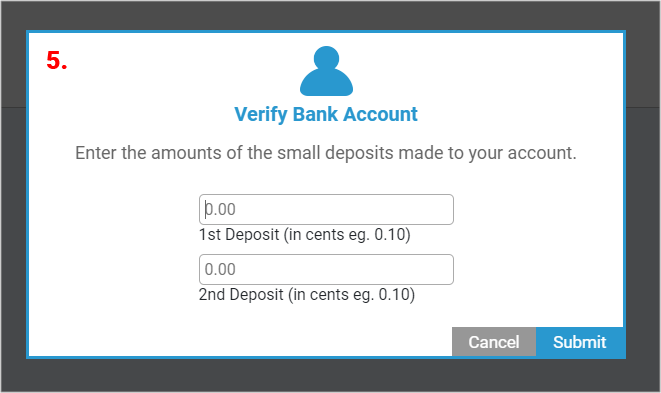 Adding and Verifying Your Bank Account
