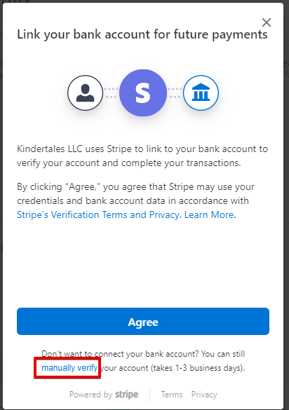Adding and Verifying Your Bank Account