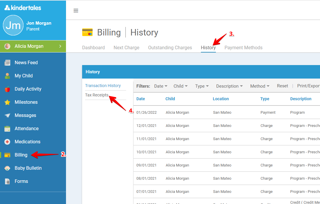 Accessing Your Tax Receipt